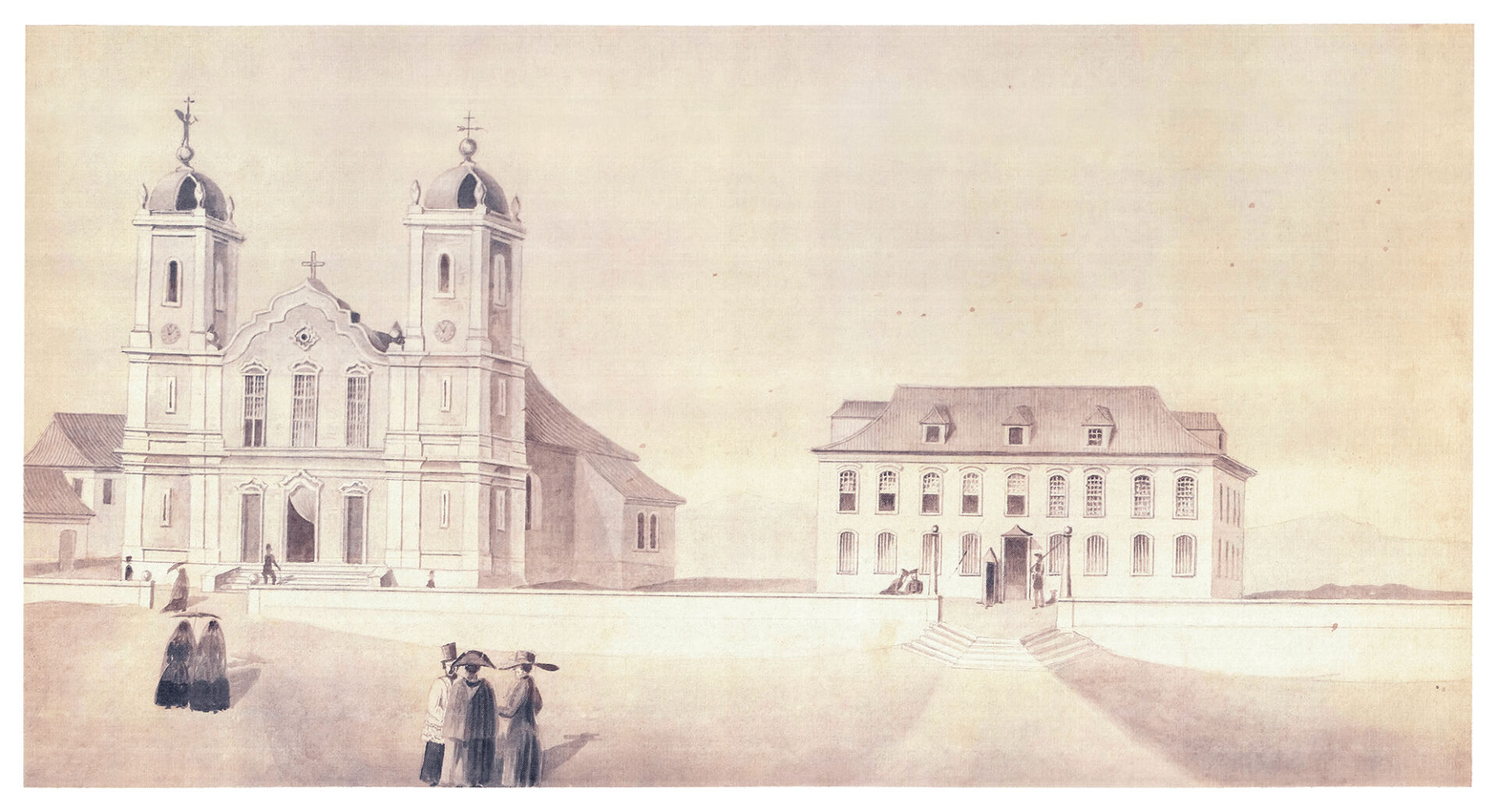 Pôster Igreja da Matriz e Antigo Palácio do Governo em Porto Alegre ...