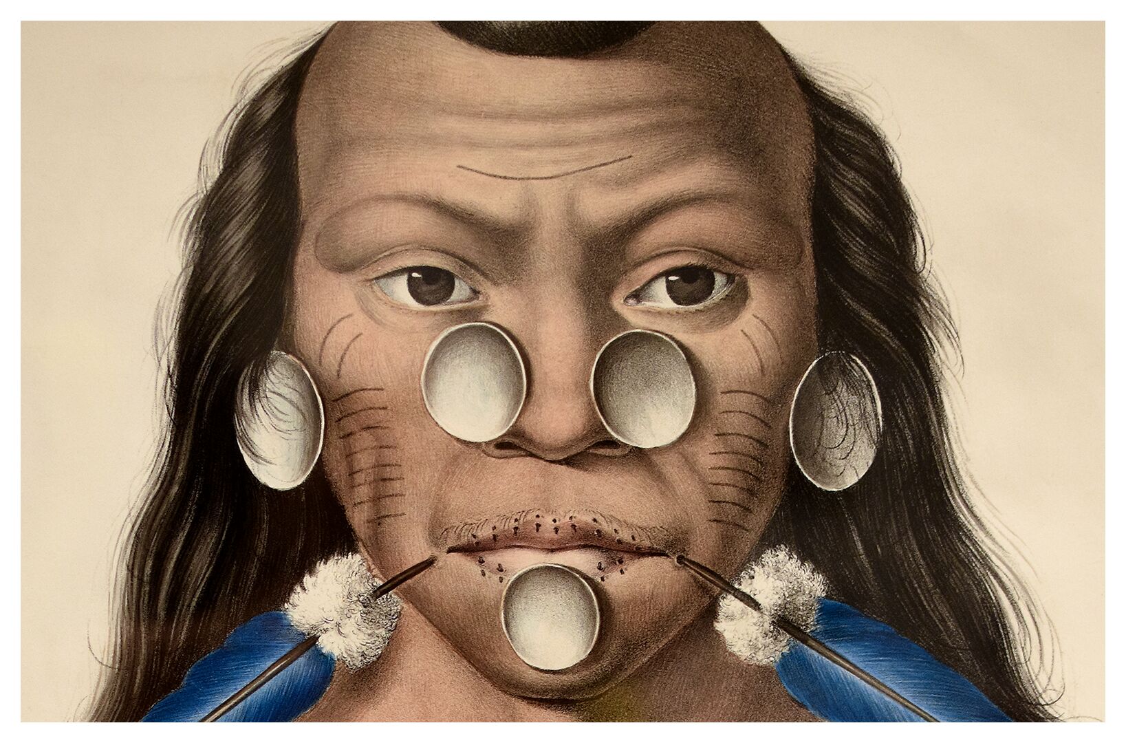 Pôster Retrato de Índigena Muxuruna, antes de 1823 - Carl Friedrich ...